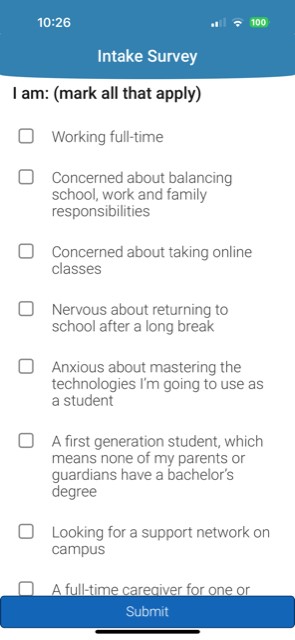 Graduate Student Intake Survey Questions - WCU of PA