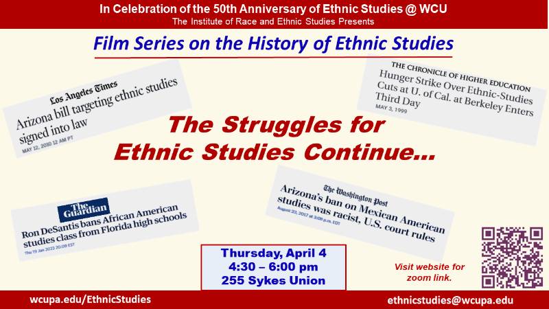 The Institute of Race and Ethnic Studies - WCU of PA