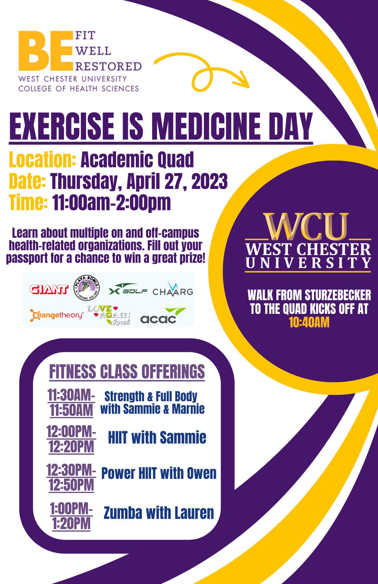 Exercise is Medicine Day - WCU of PA
